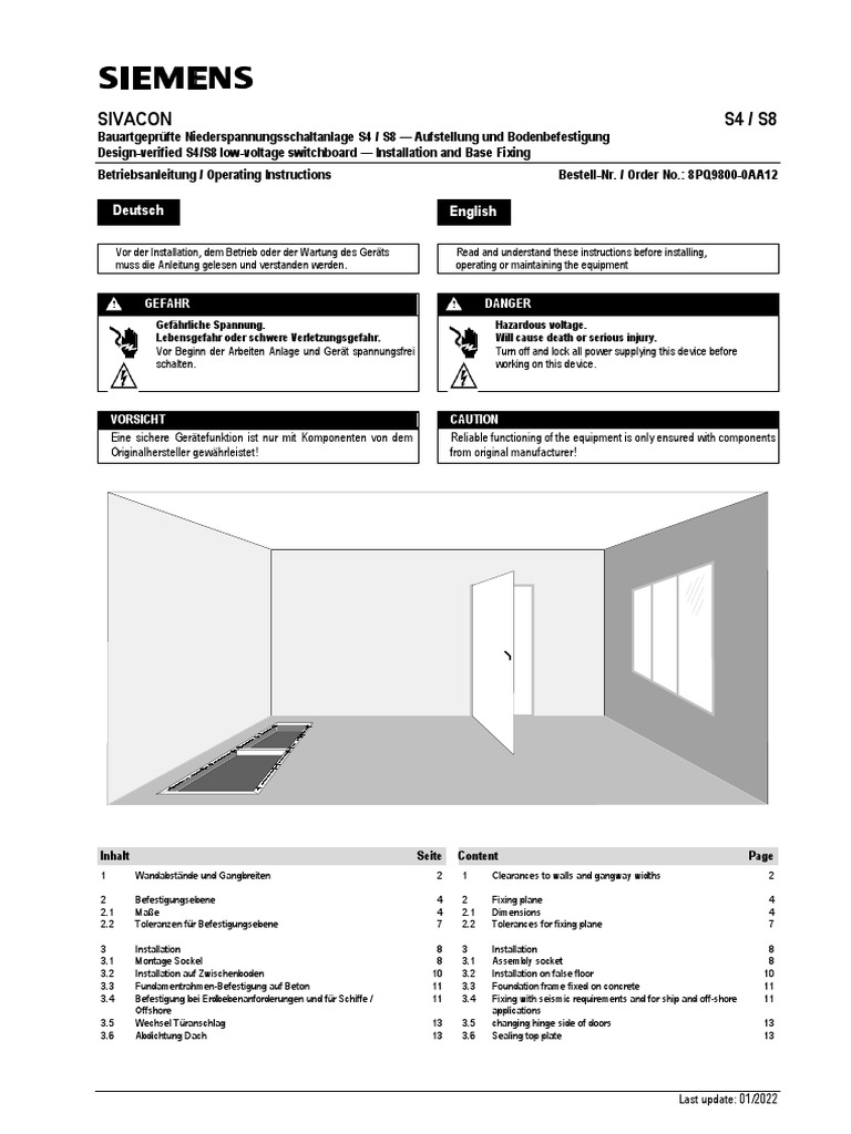 Sivacon INSTALLATION & BASE FIXING | PDF