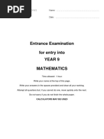 PRACTICE TEST Year 7 Maths Progress Test 2 | PDF | Area | Elementary ...