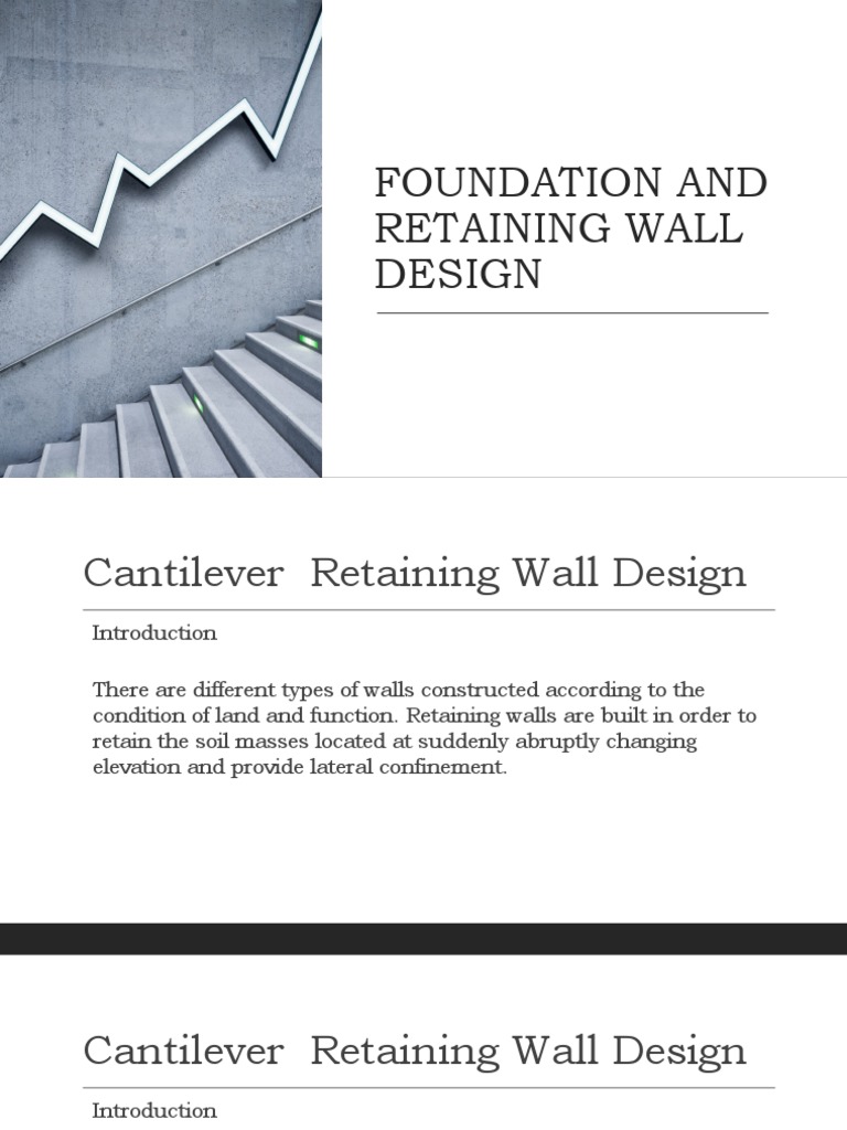 Cantilever Retaining Wall Design | PDF