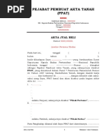Contoh Akta Ppat - Jual Beli | PDF