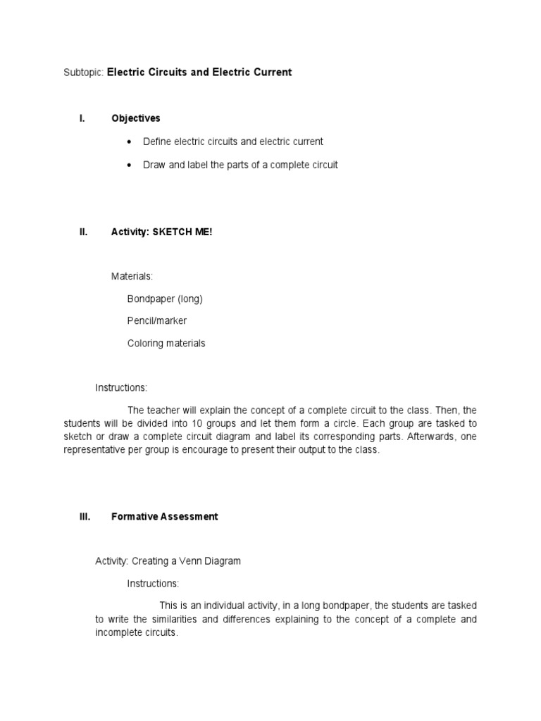 Electric Circuits and Electric Currents | PDF