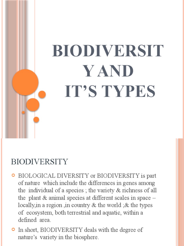 Understanding Biodiversity Types and Benefits | PDF