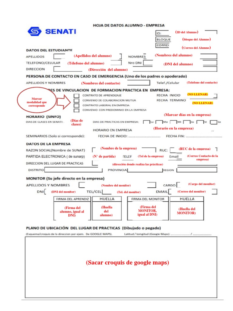 Modelo Llenado DOC#4 HOJA DE DATOS PDF | PDF