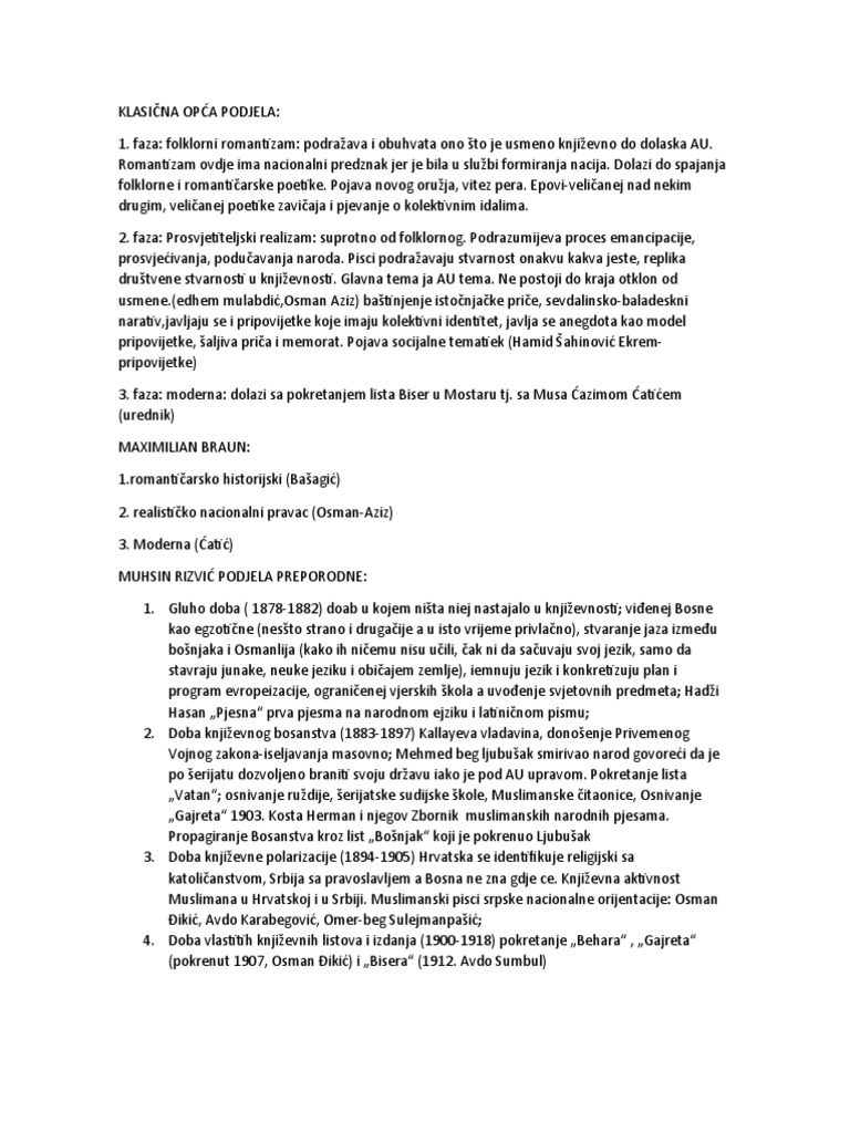 Stilske Formacije Podjela | PDF