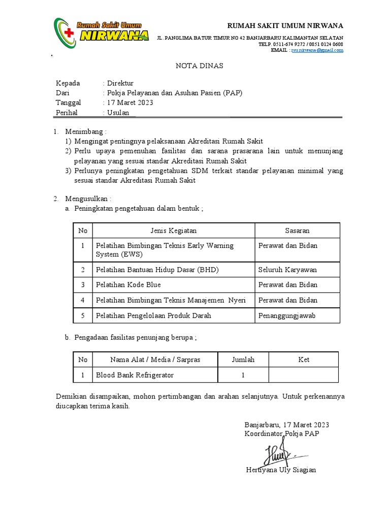 Format Nota Dinas | PDF