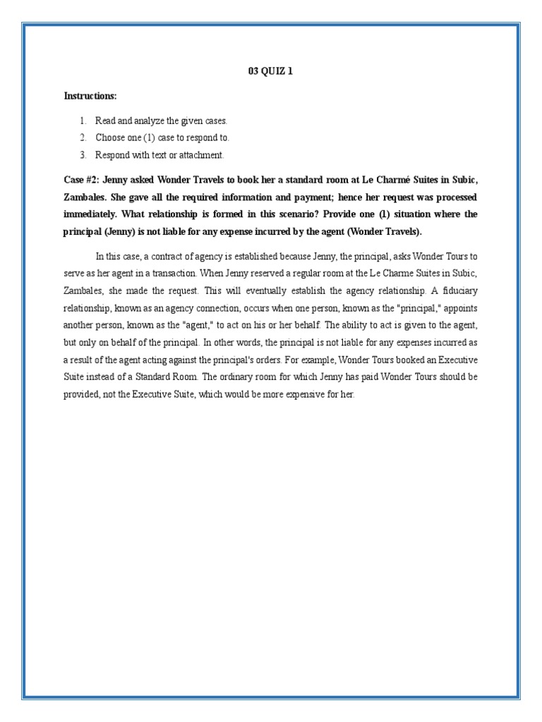 Cae Study - 03 - Quiz1 | PDF