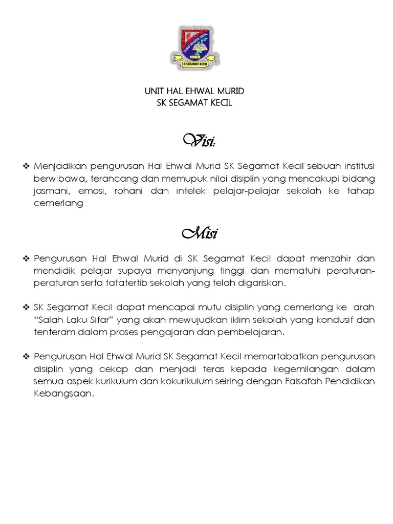 Buku Pengurusan Unit Hal Ehwal Murid 2020 | PDF