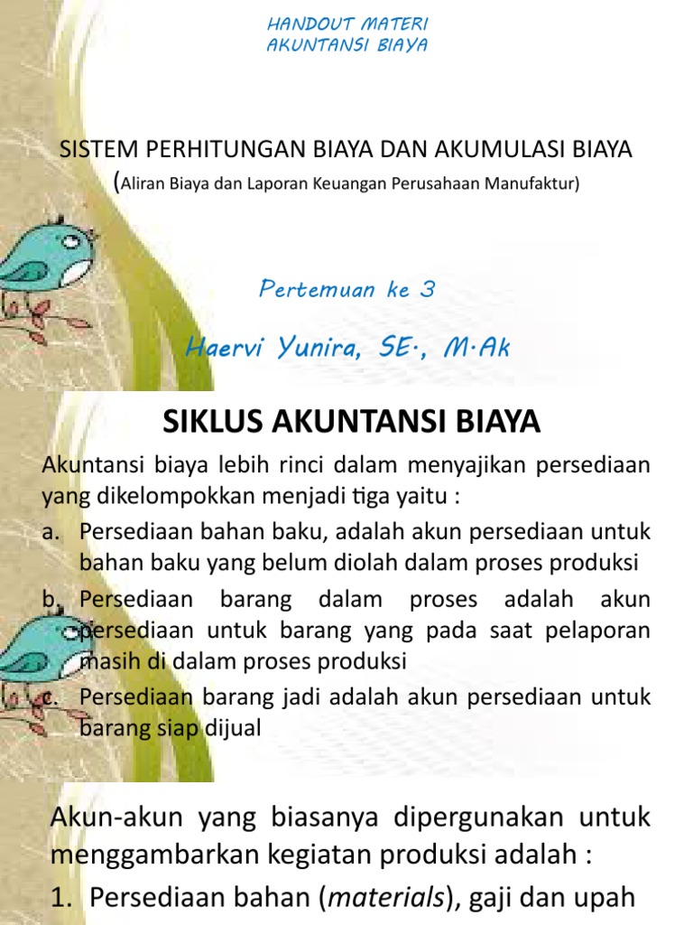 Arus Biaya di Perusahaan Manufaktur | PDF