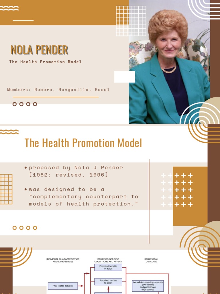 Nola Pender's Health Promotion Model | PDF