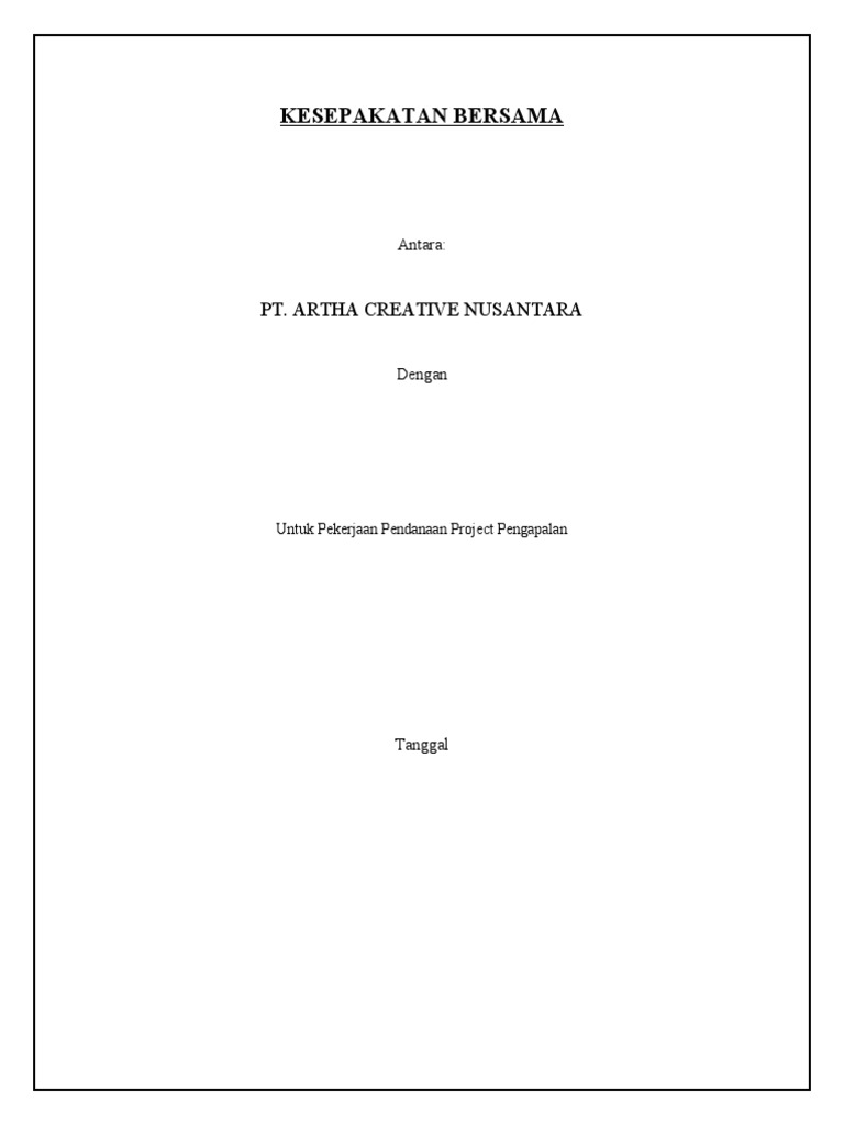 Contoh Draft Kontrak DG ACN Funder SKBDN | PDF