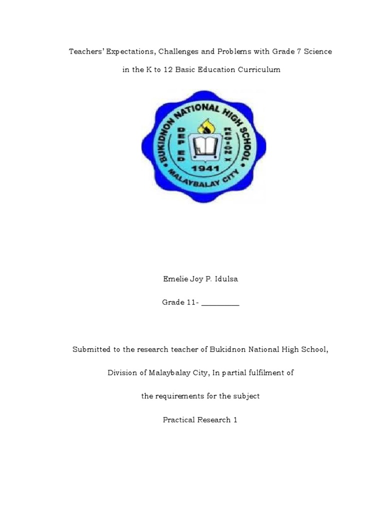 Grade 7 Science Teachers' Challenges | PDF