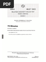 Reading MUET S1 2022 Answer | PDF