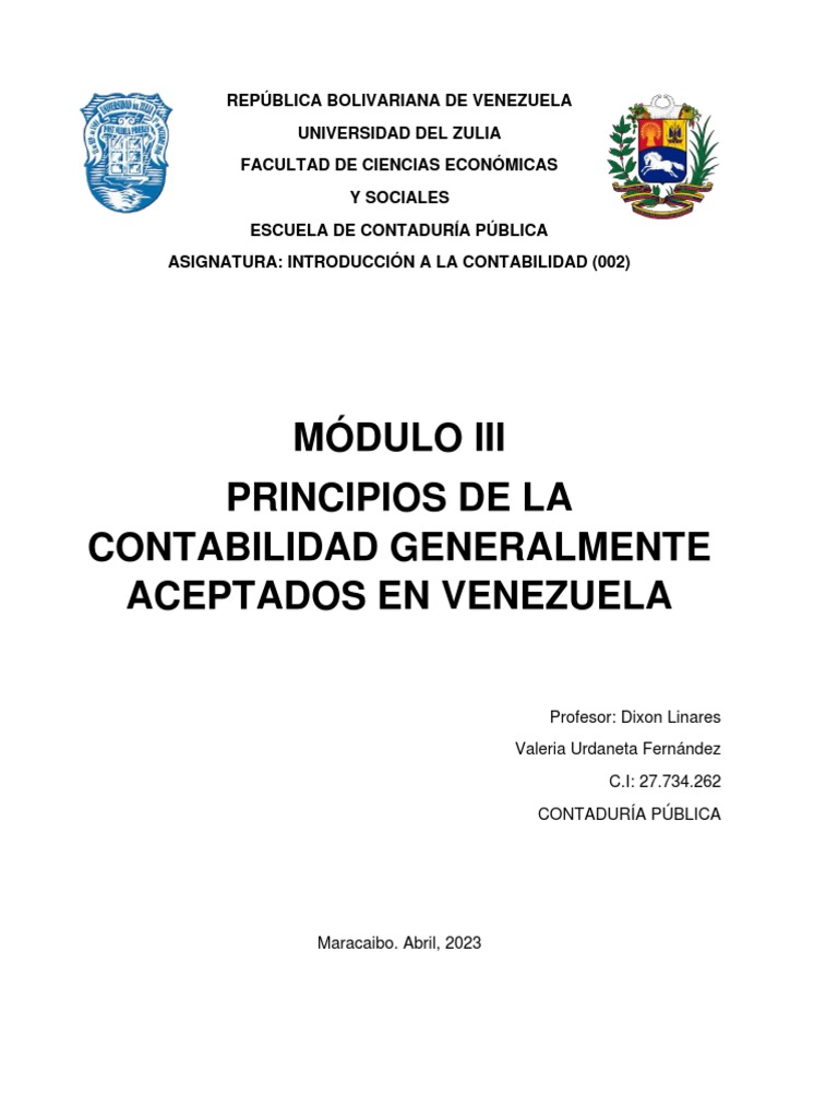 Principios Generalmente Aceptados | PDF