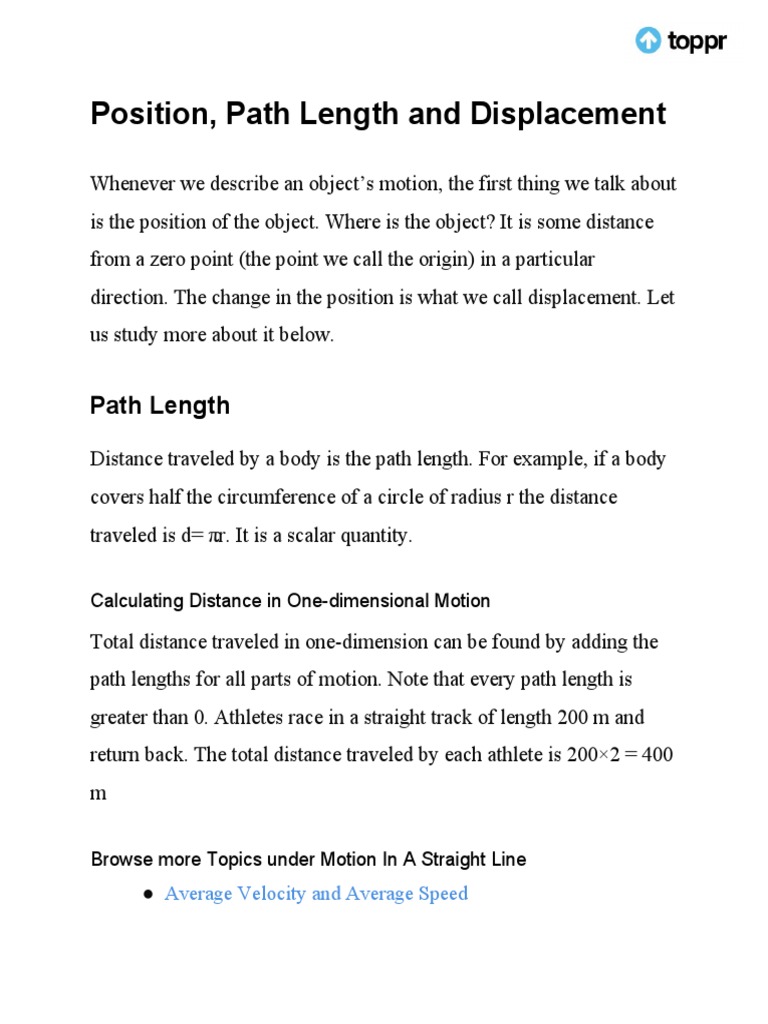 CBSE Class 11 Physics Chapter 3 Motion in A Straight Line Revision ...