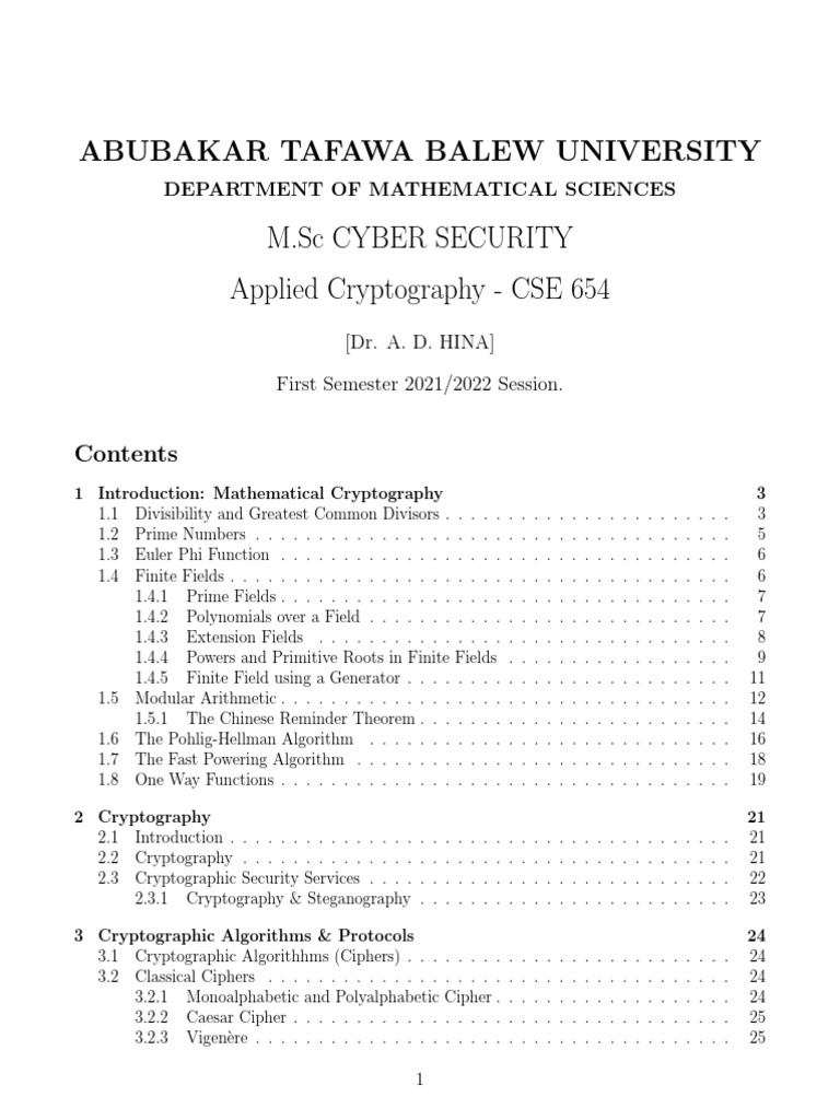 MSE Applied Cryptography | PDF | Field (Mathematics) | Cipher MSE Applied Cryptography | PDF | Field (Mathematics) | Cipher