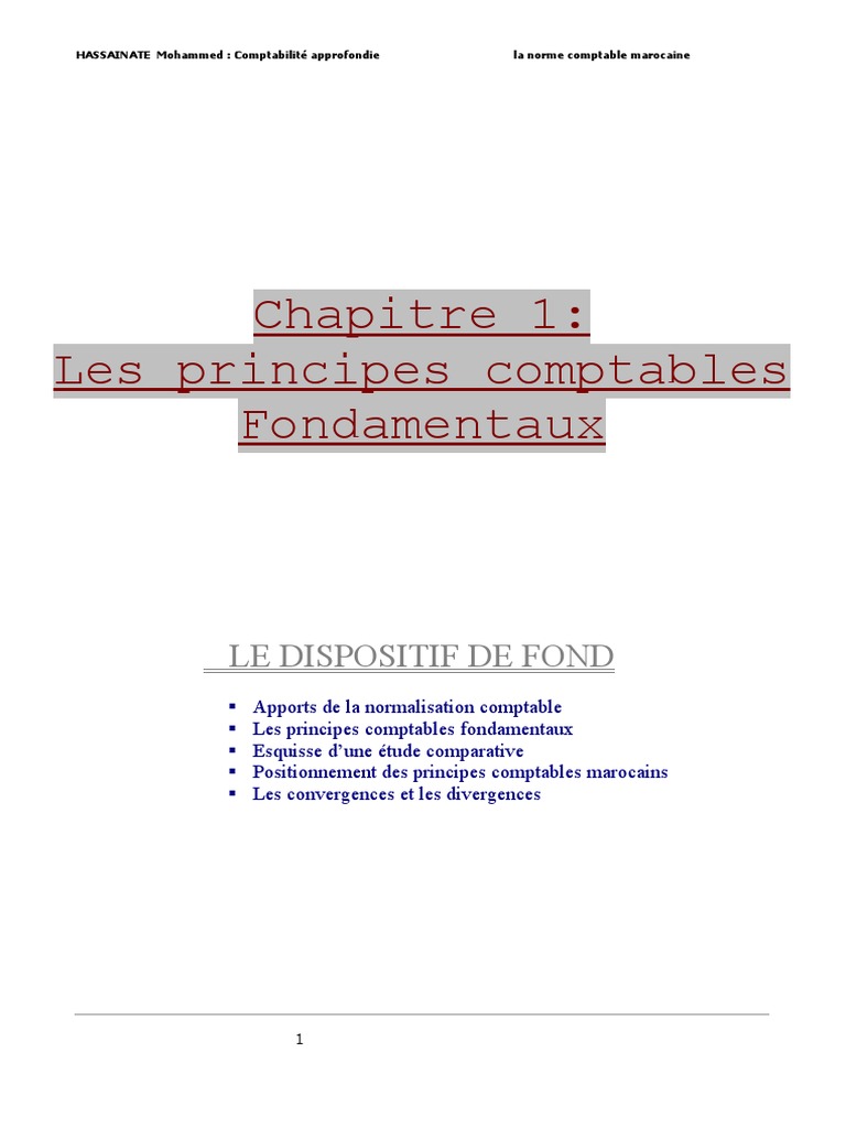 Cha 1 Compta Appro | PDF