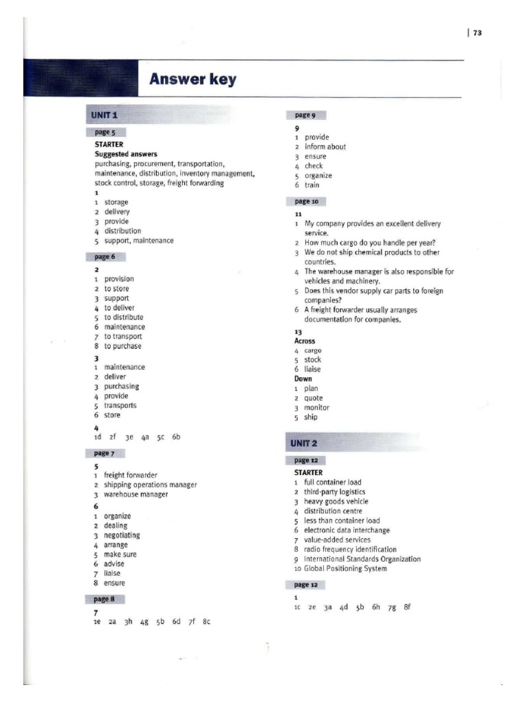Key English For Logistics and Management Change PDF | PDF