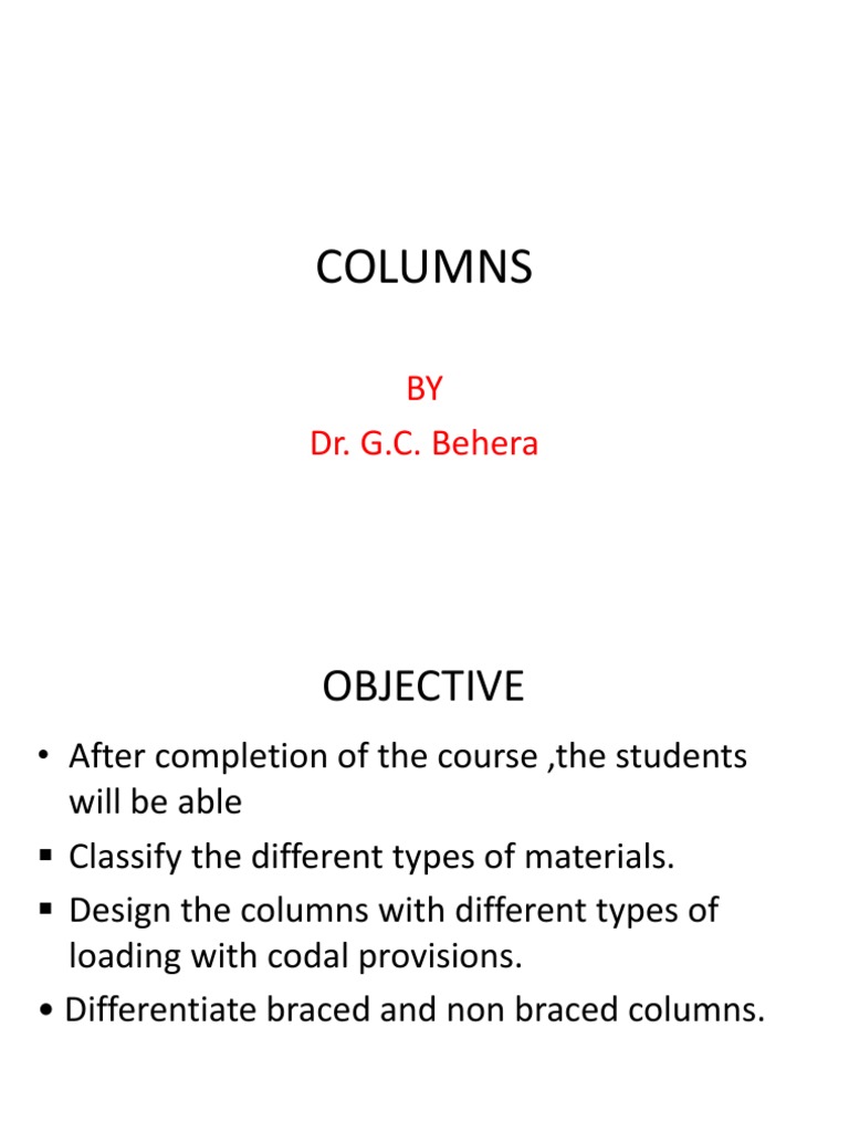 Columns PDF | PDF | Column | Buckling