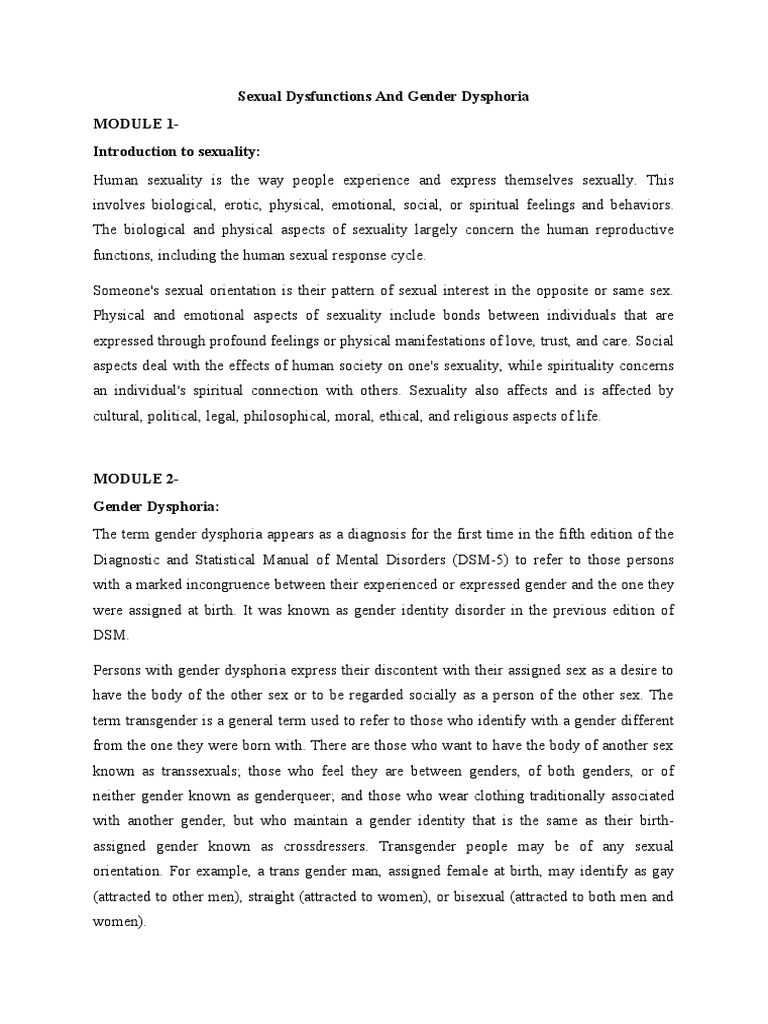 Sexual Dysfunction | PDF