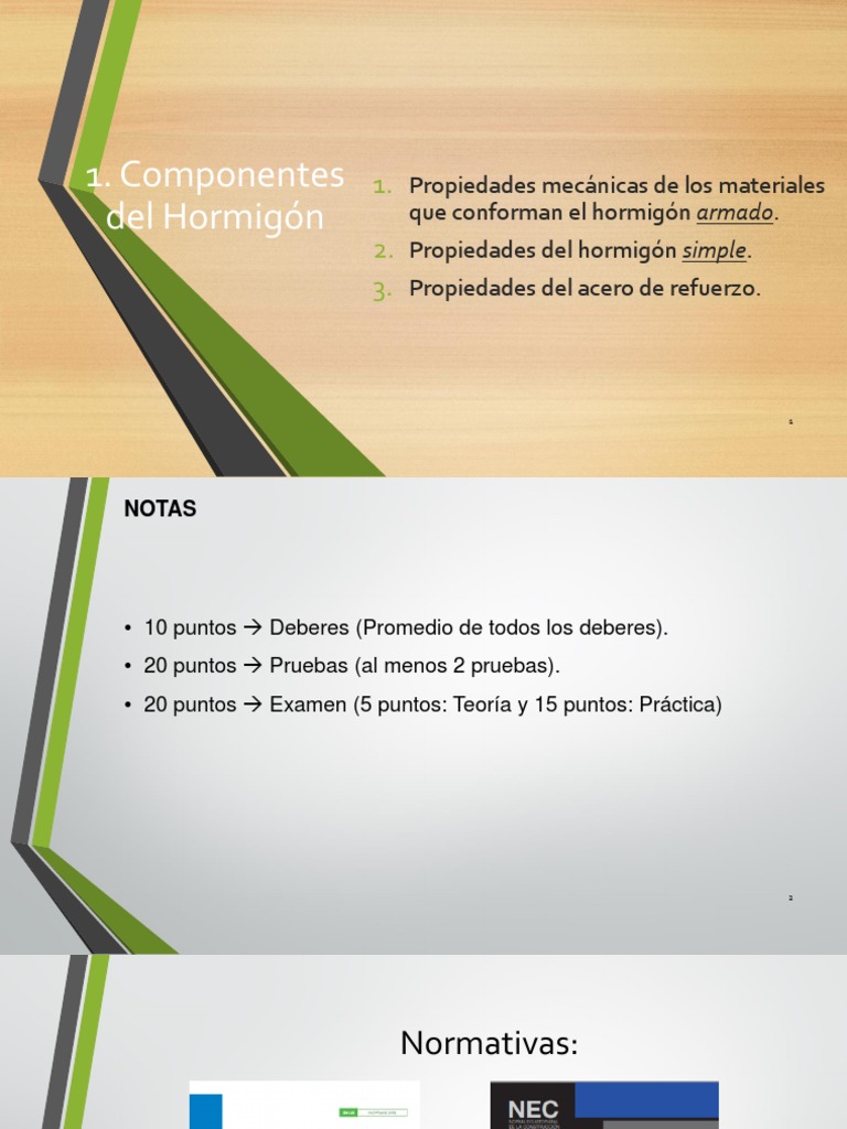 UNIDAD 1-Componentes Del Hormigón PDF | PDF | Hormigón | Hormigón ...