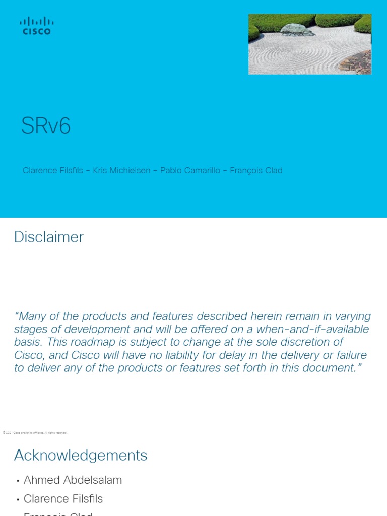 SRv6 TOI Rev3i EXTERNAL | PDF | Networking | Multiprotocol Label Switching