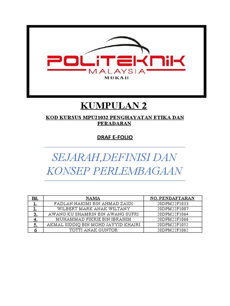 Draf E-Folio Kumpulan 2 Tajuk 8 | PDF