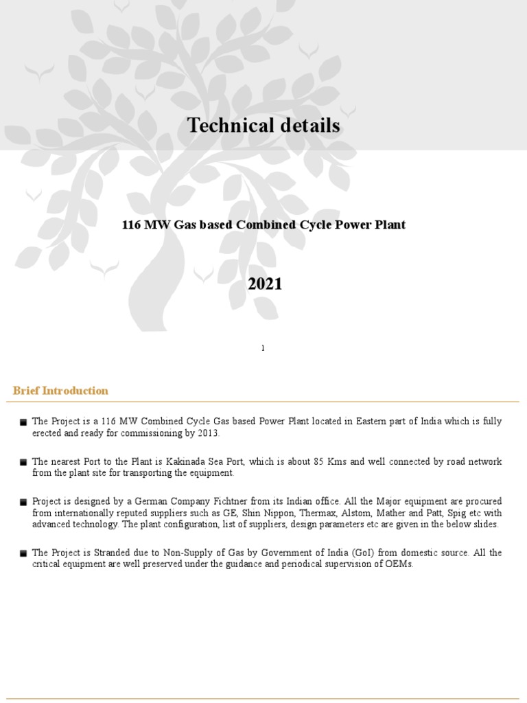 116 MW Gas-Based Power Plant Overview | PDF | Propane | Energy Technology