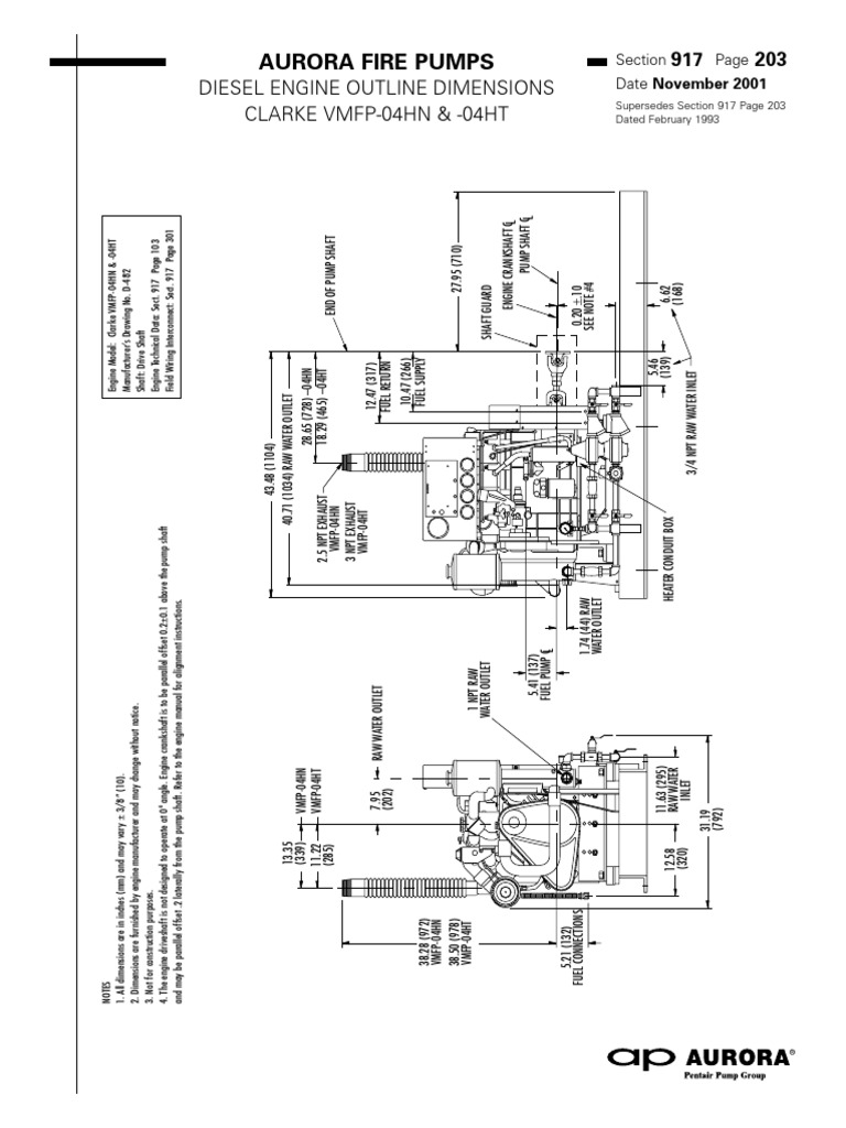 Clarke Engine Outline Dim | PDF | Engines | Diesel Engine