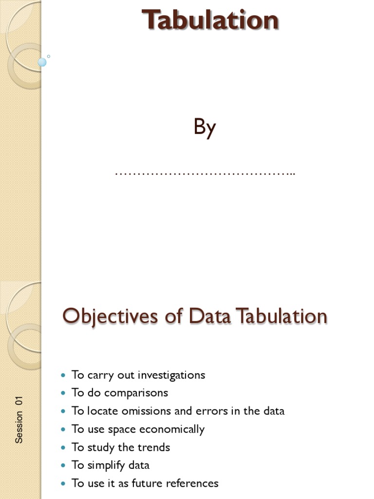 Tabulation | PDF