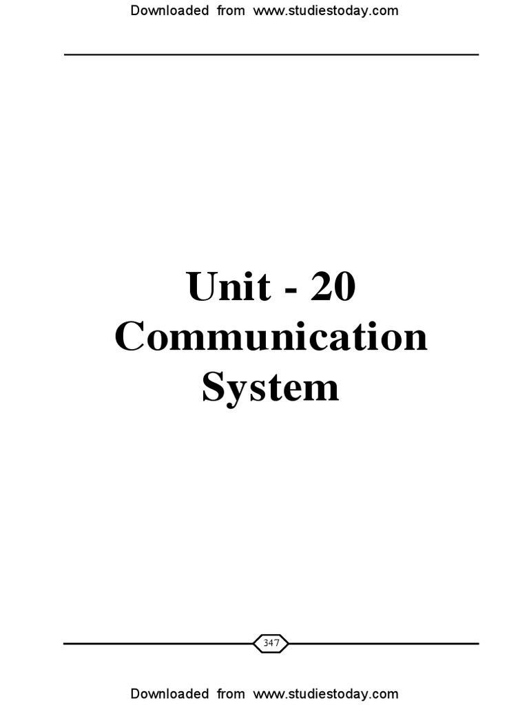 An Overview of Key Components and Concepts in Communication Systems ...