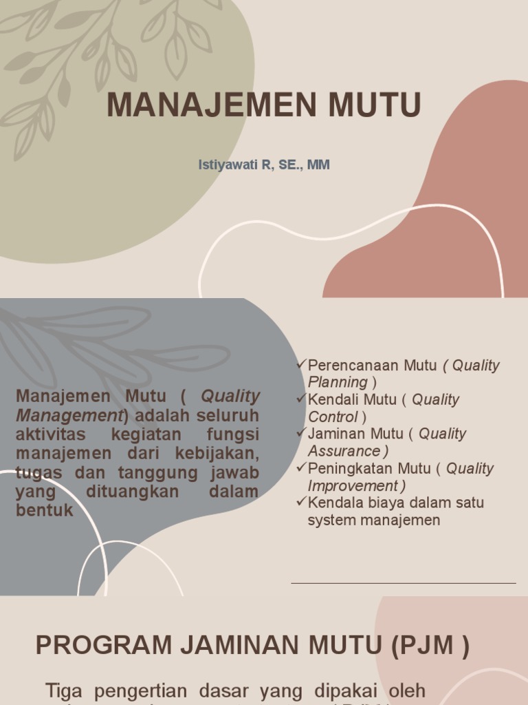 CH 2 Manajemen Mutu | PDF