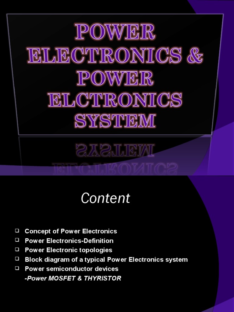 Power Electronic System PDF | PDF | Computers | Technology & Engineering