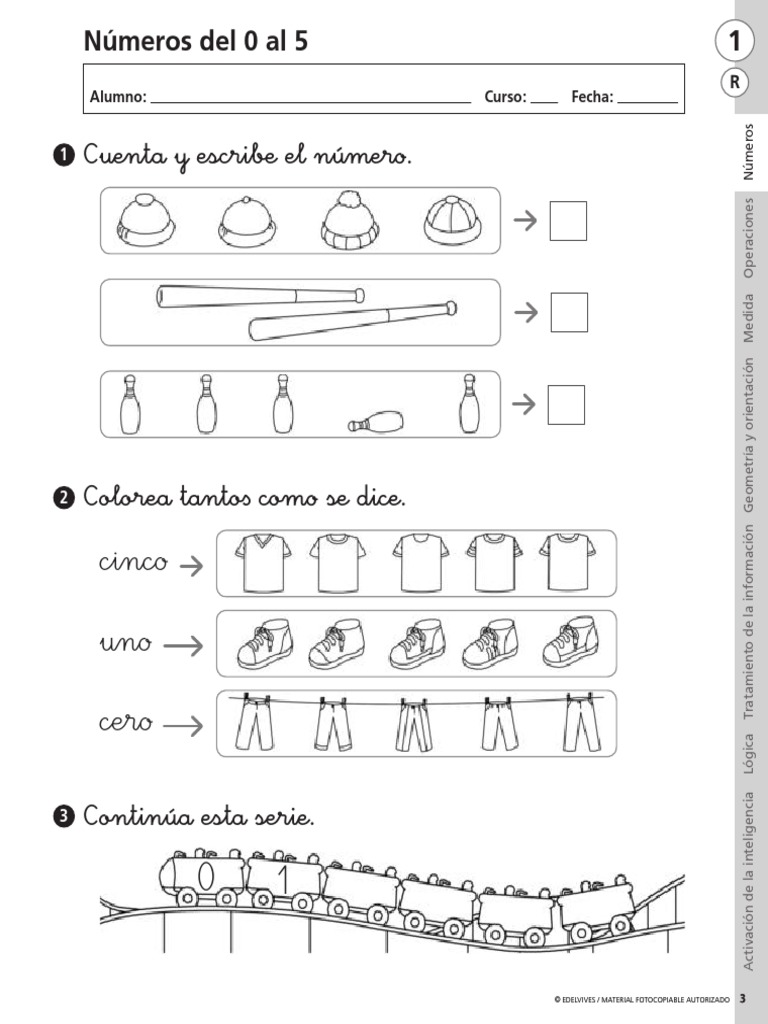 Ficha de Repaso Números | PDF