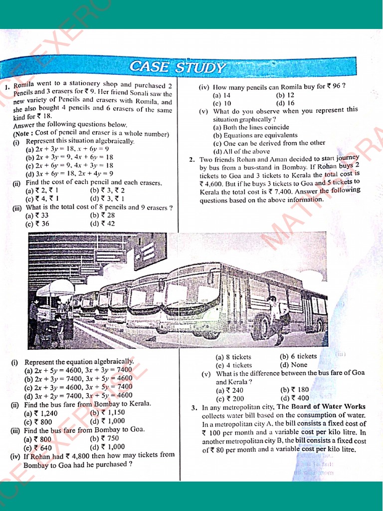 MATHS CASE STUDY PROBLEMS.pdf | PDF