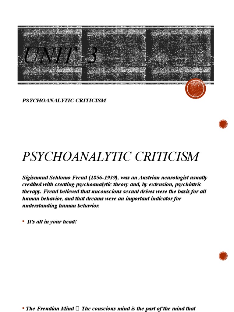 Psychoanalytic Criticism | PDF | Id | Psychoanalysis