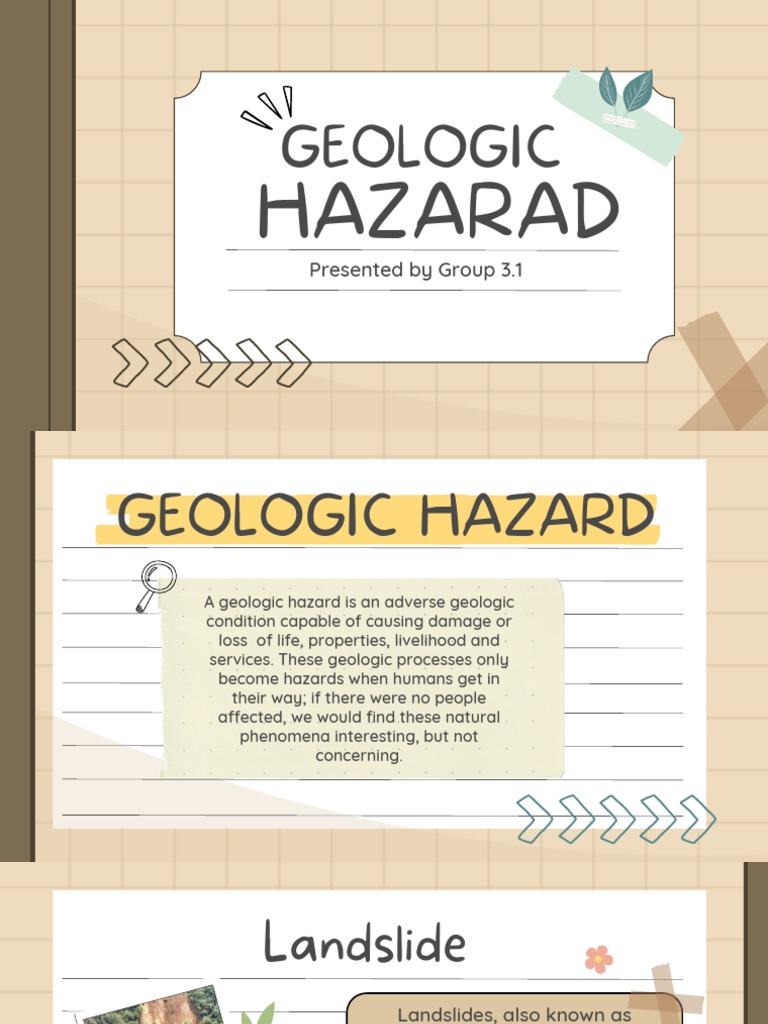 Geologic Hazard Group 3.1 PDF | PDF | Landslide | Sinkhole