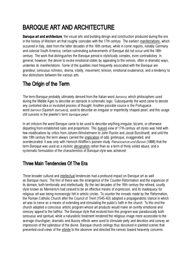 2020 Baroque Era | PDF | Baroque | Realism (Arts)