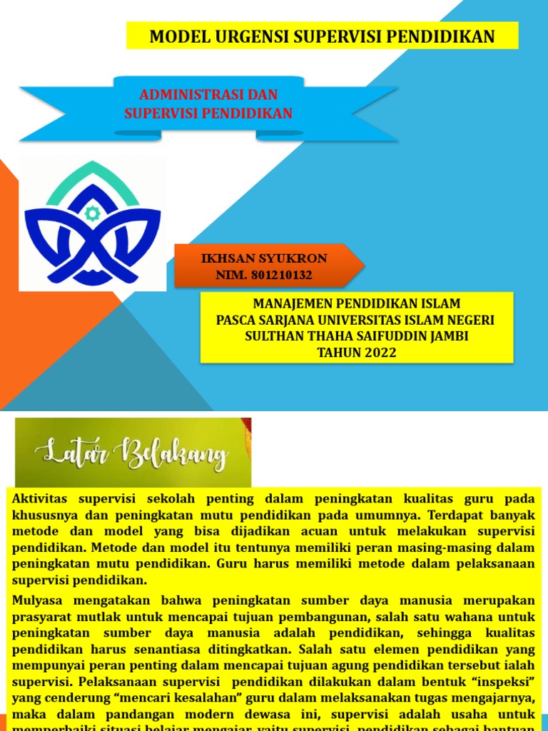 Urgensi Supervisi Pendidikan | PDF | Karier & Perkembangan