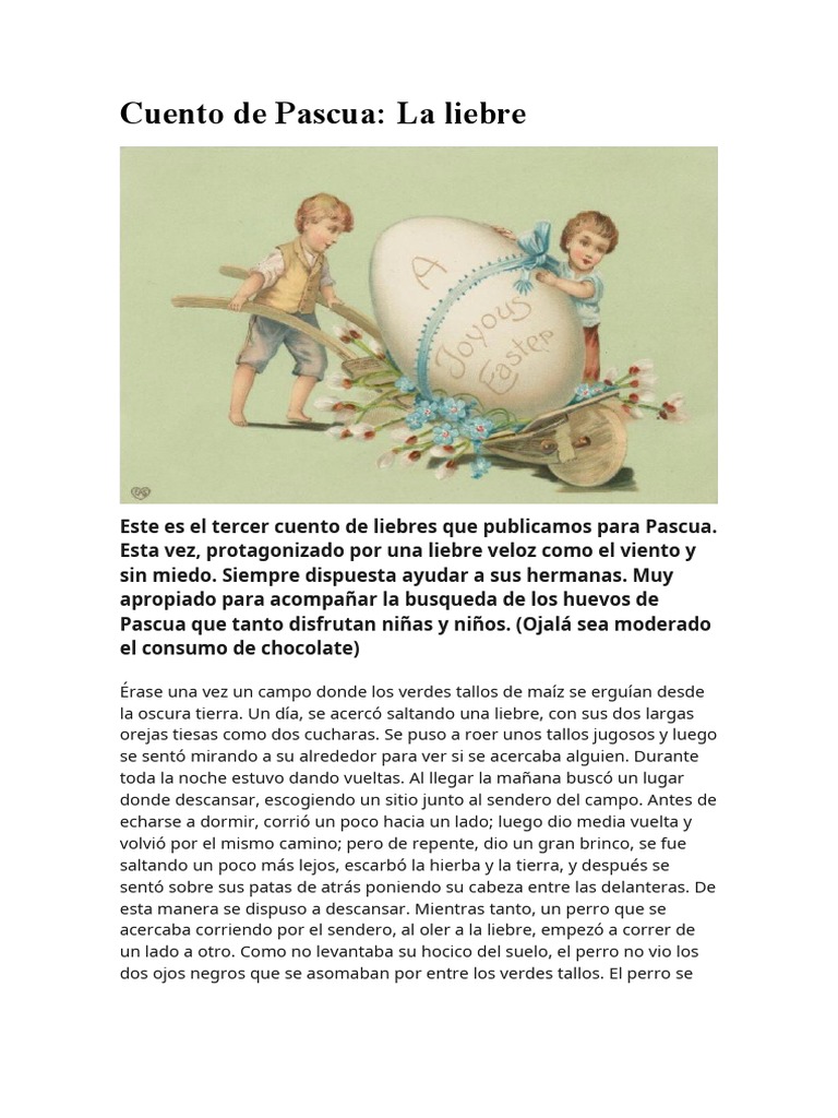 La liebre de Pascua y su aventura | PDF | Nieve