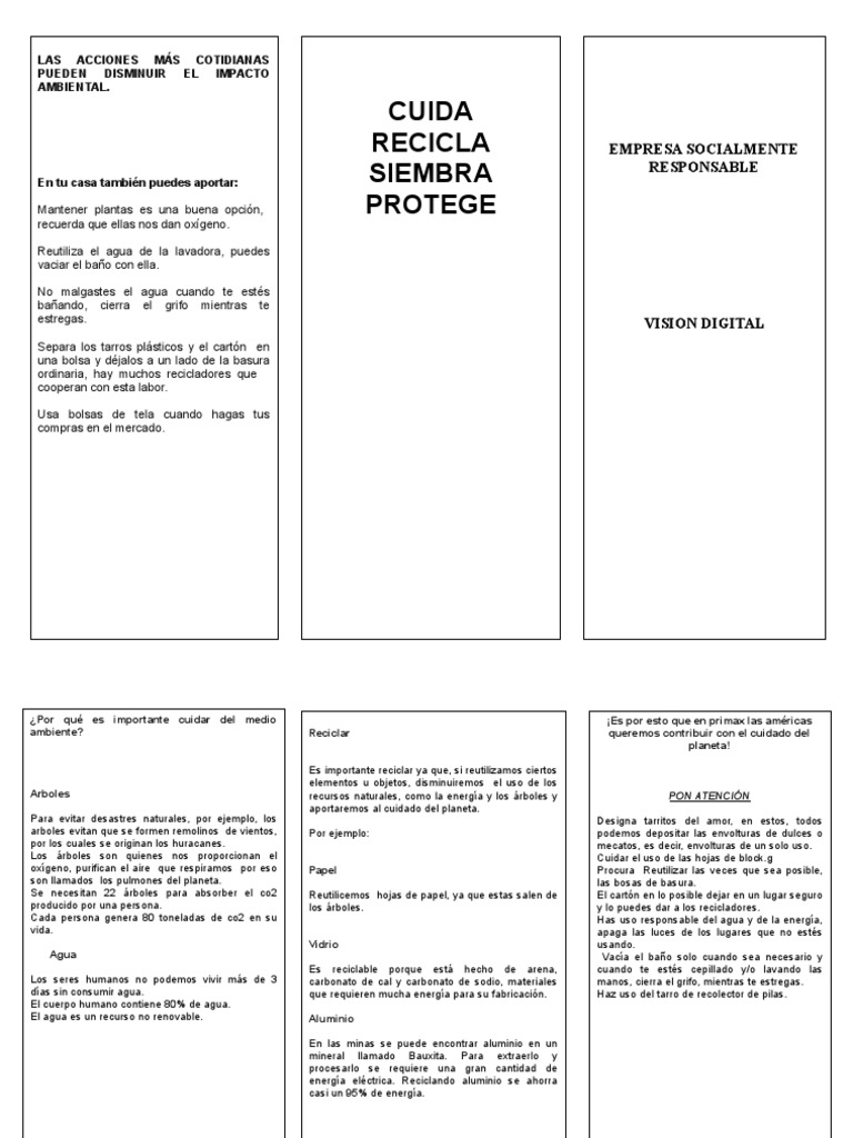 PLEGABLE | PDF | Agua | Residuos