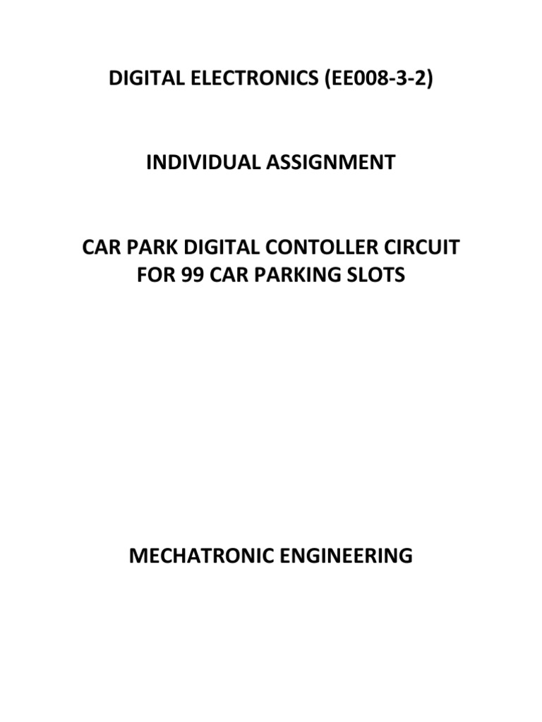 99-Slot Car Park Counter Design | PDF | Electricity | Electronic ...