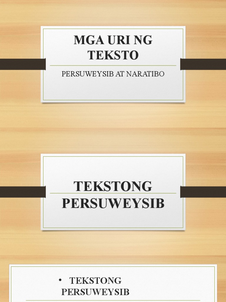 Mga Uri NG Teksto | PDF