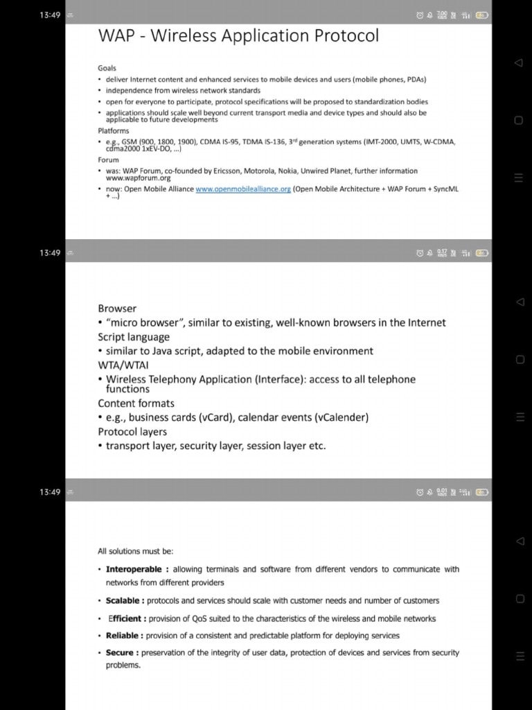 WAP - Wireless Application Protocol | PDF | Computer Network | Telecommunications Standards