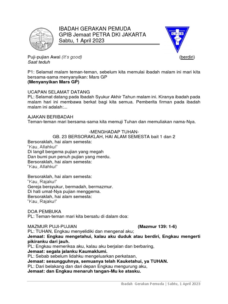 Tata Ibadah 1 April 2023 | PDF