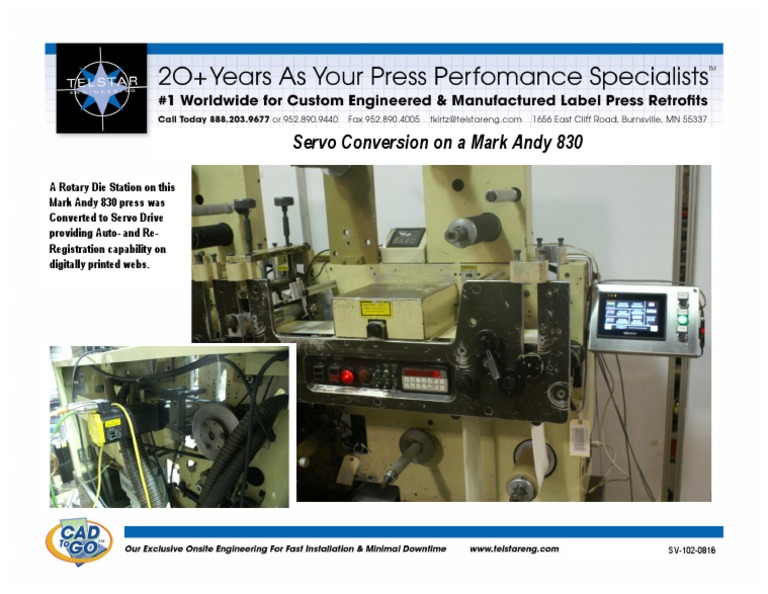 Mark Andy 830 Servo Genius Conversion | PDF