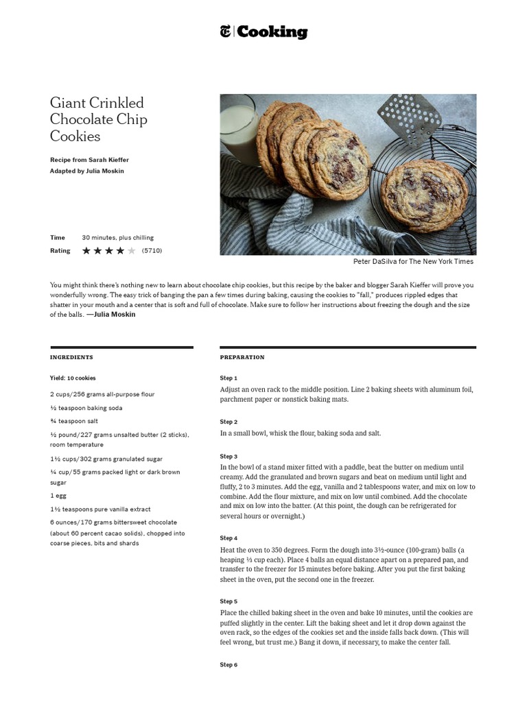 Chocolate Chip Cookies | PDF | Baking | Chocolate