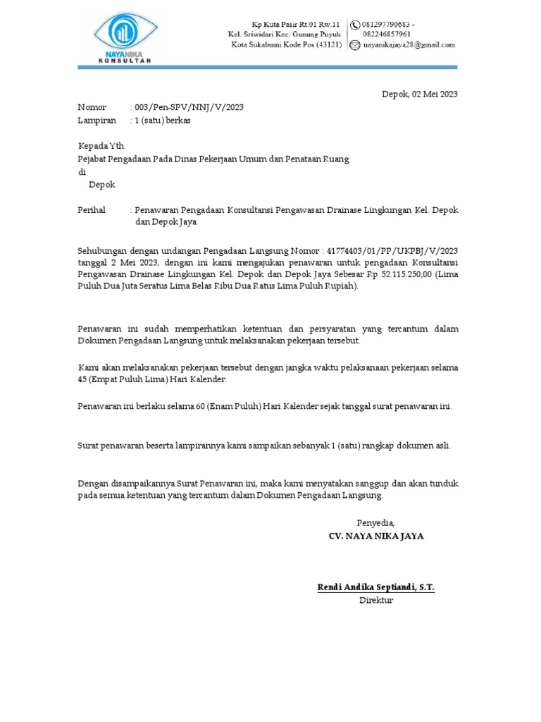 Surat Penawaran | PDF