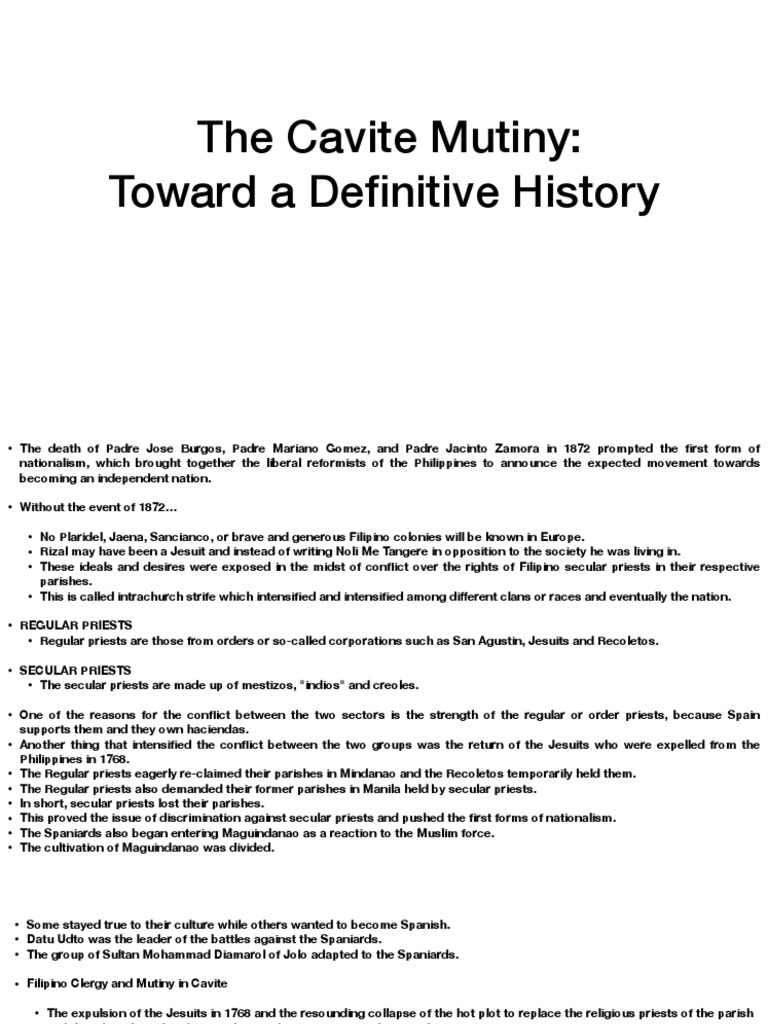 The Cavite Mutiny - Toward A Definitive History PDF | PDF