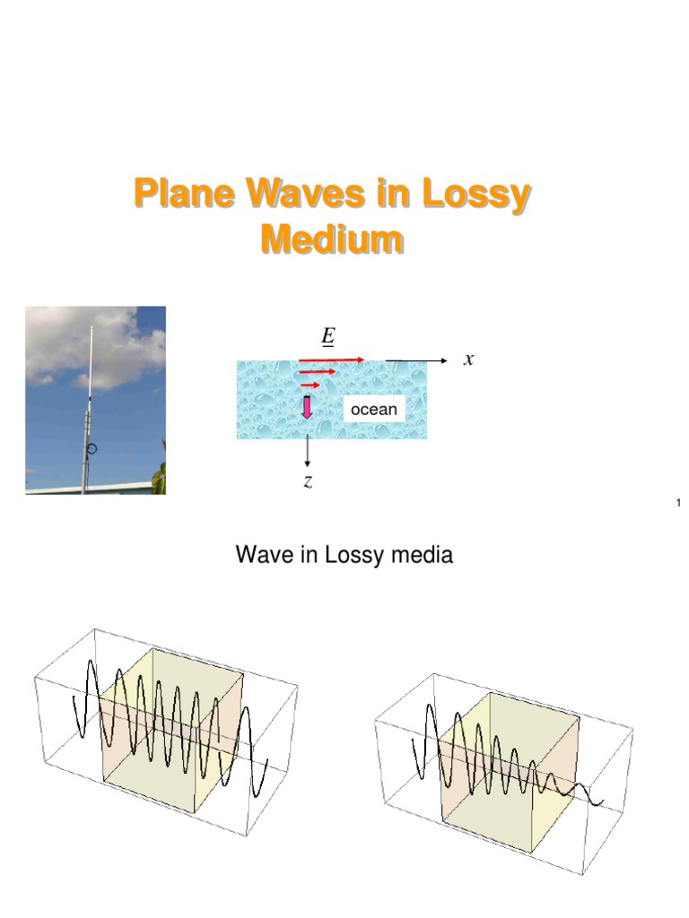 Plane Waves In Lossy Medium Pdf Pdf 
