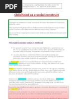 James and Prout on Childhood Sociology | PDF | Well Being | Mental Health
